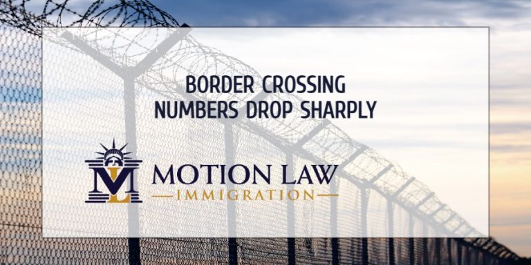 Border Crossing Numbers Drop Sharply | Motion Law Immigration